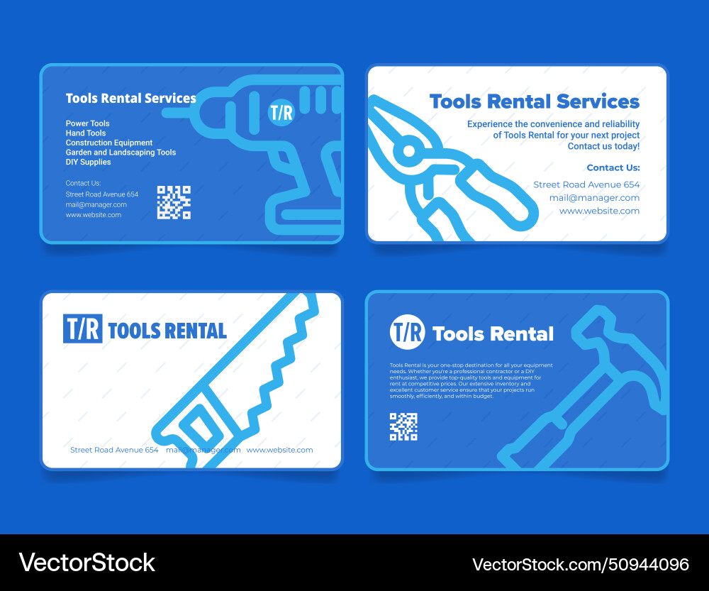 Tools rental service construction and garden Vector Image