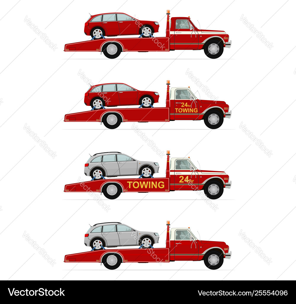 Tow truck Royalty Free Vector Image - VectorStock