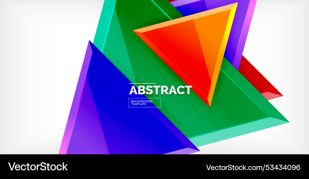 Triangle glass shapes geometric abstract Vector Image