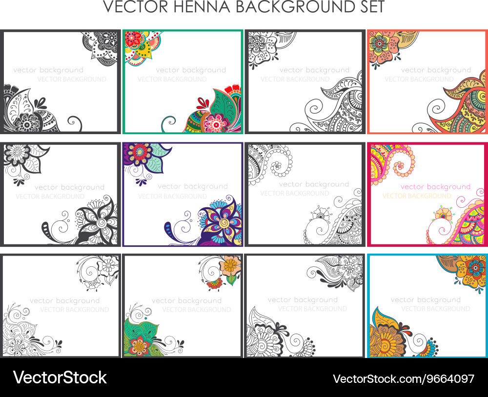 Abstract pattern of a tattoo henna Royalty Free Vector Image