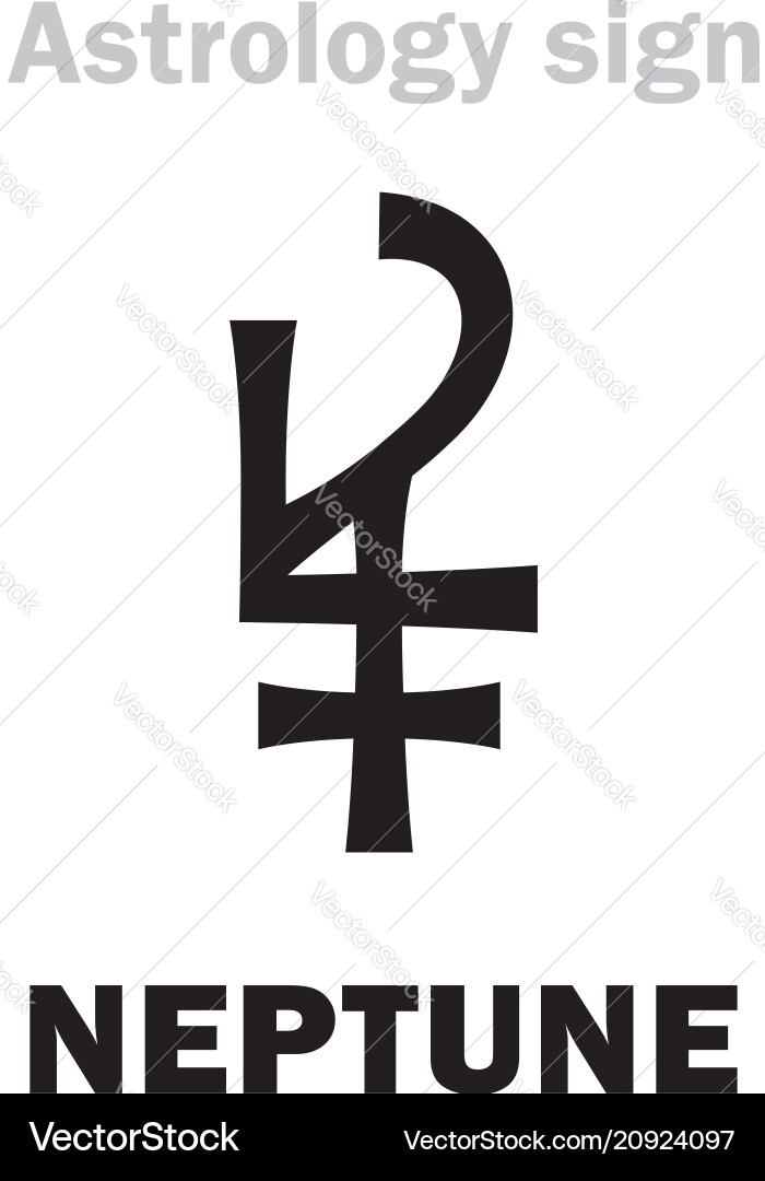 Astrology planet neptune Royalty Free Vector Image