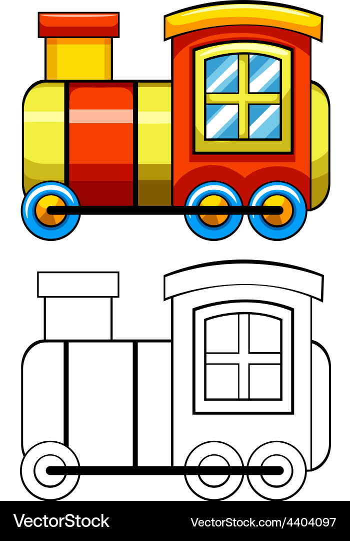 Doodles train Royalty Free Vector Image - VectorStock