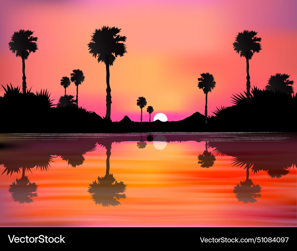 Evening shadow view Royalty Free Vector Image - VectorStock