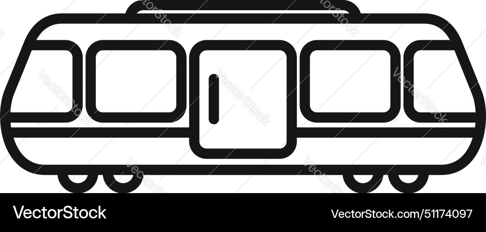 Express train platform icon outline move Vector Image