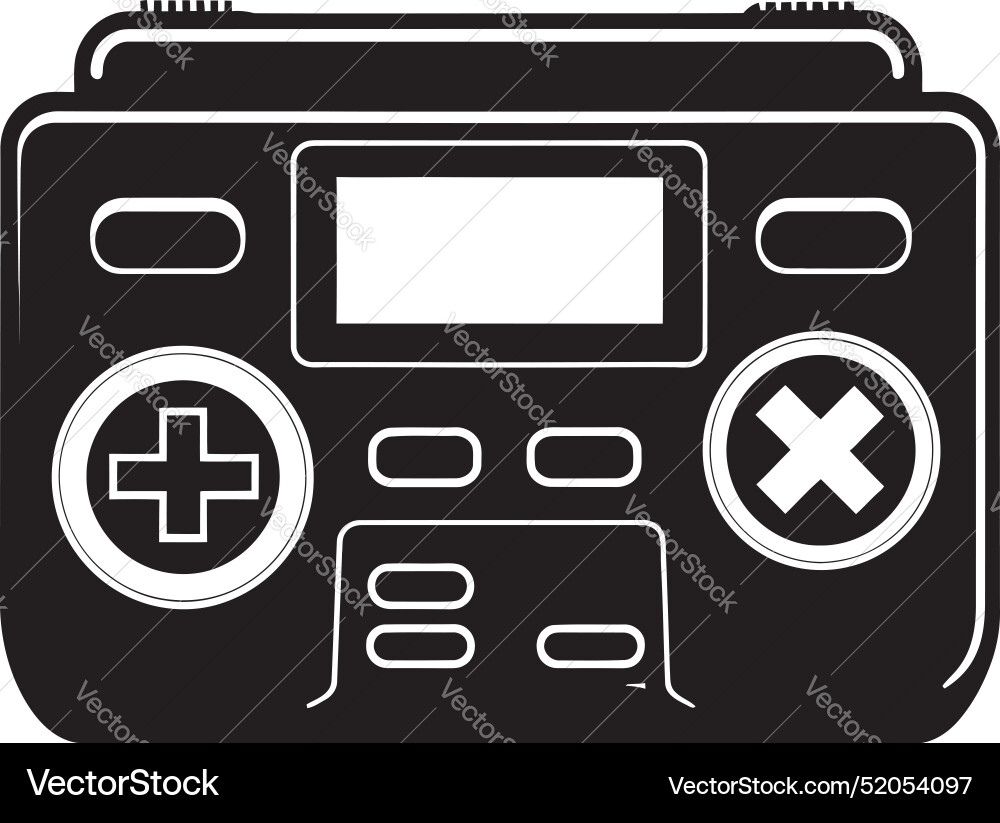 Gaming heritage vintage handheld console logo Vector Image