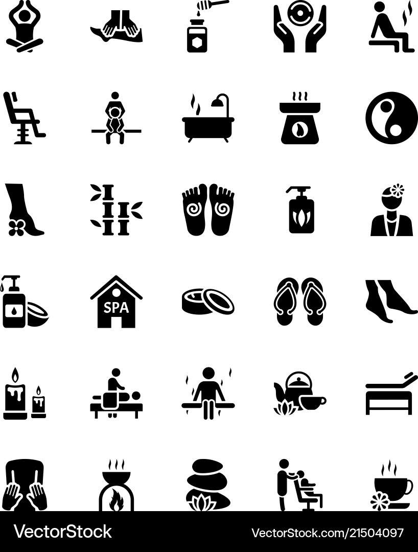 Massage icons collection Royalty Free Vector Image