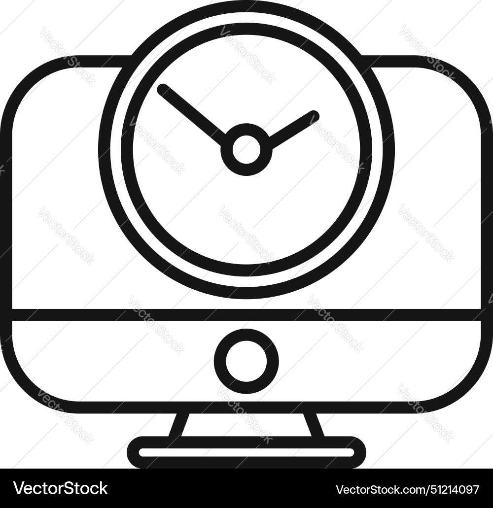 Online contract duration icon outline Royalty Free Vector