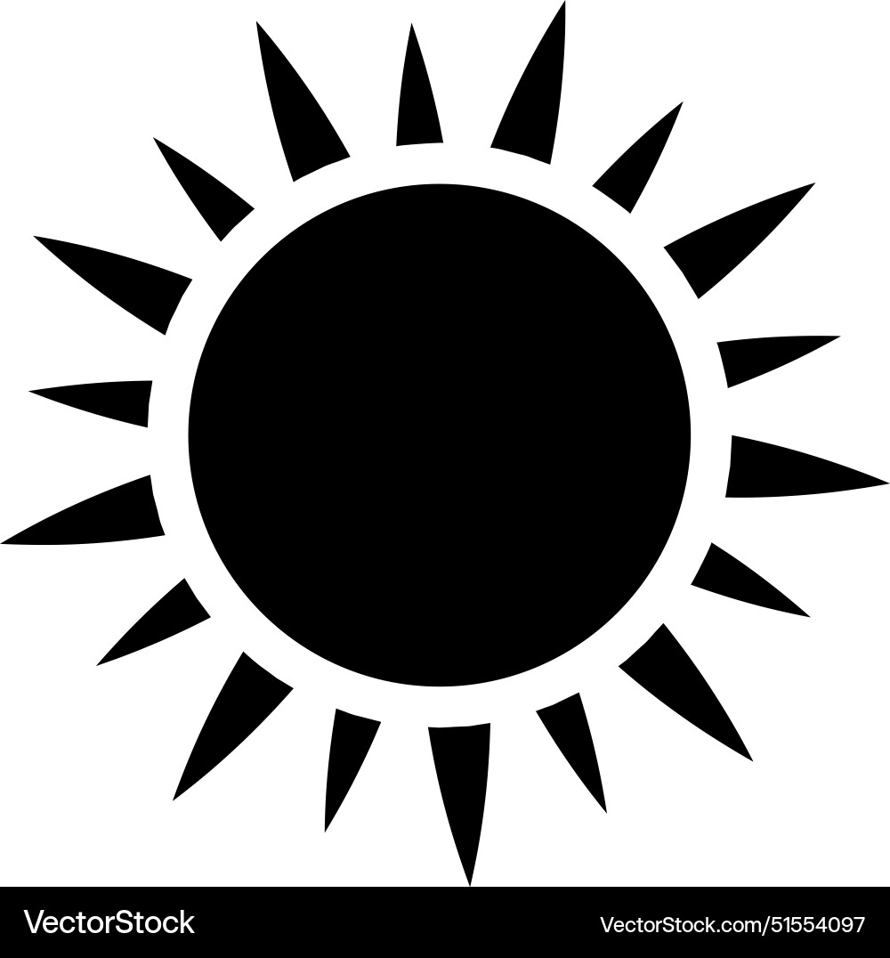 Sun icon symbol element Royalty Free Vector Image