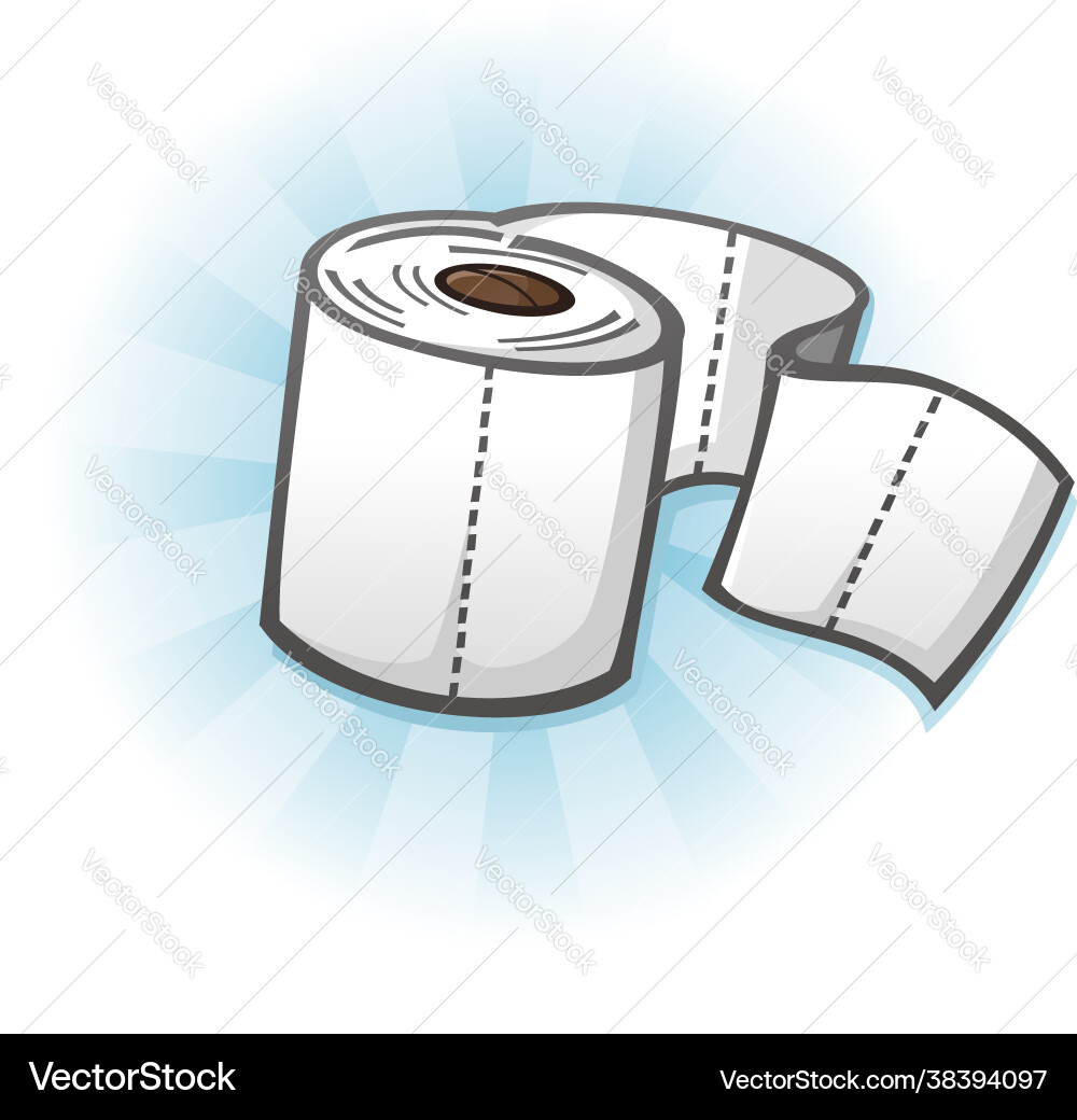Toilet paper cartoon Royalty Free Vector Image