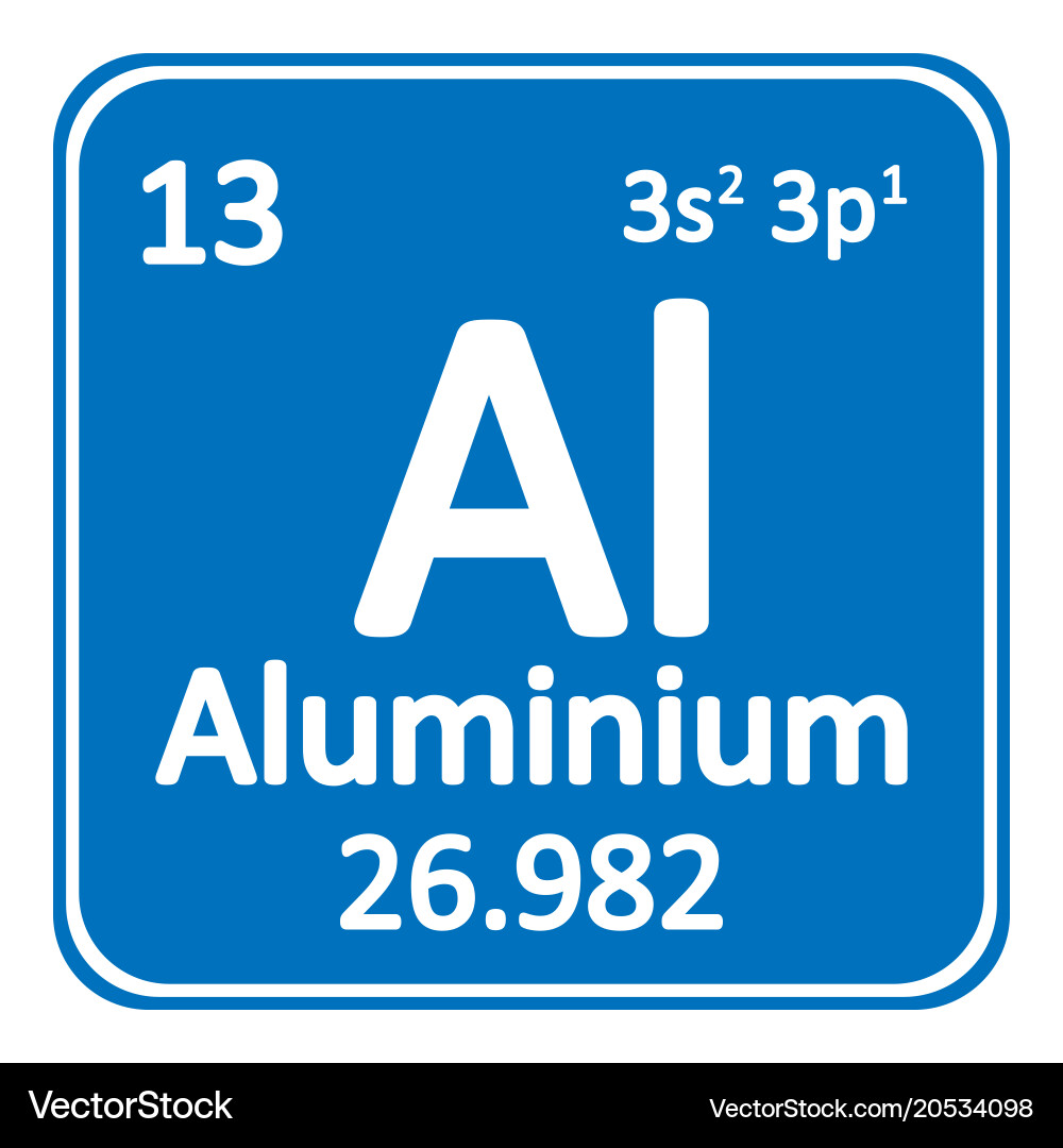 Aluminium Element Symbol Icon Royalty Free Vector Image