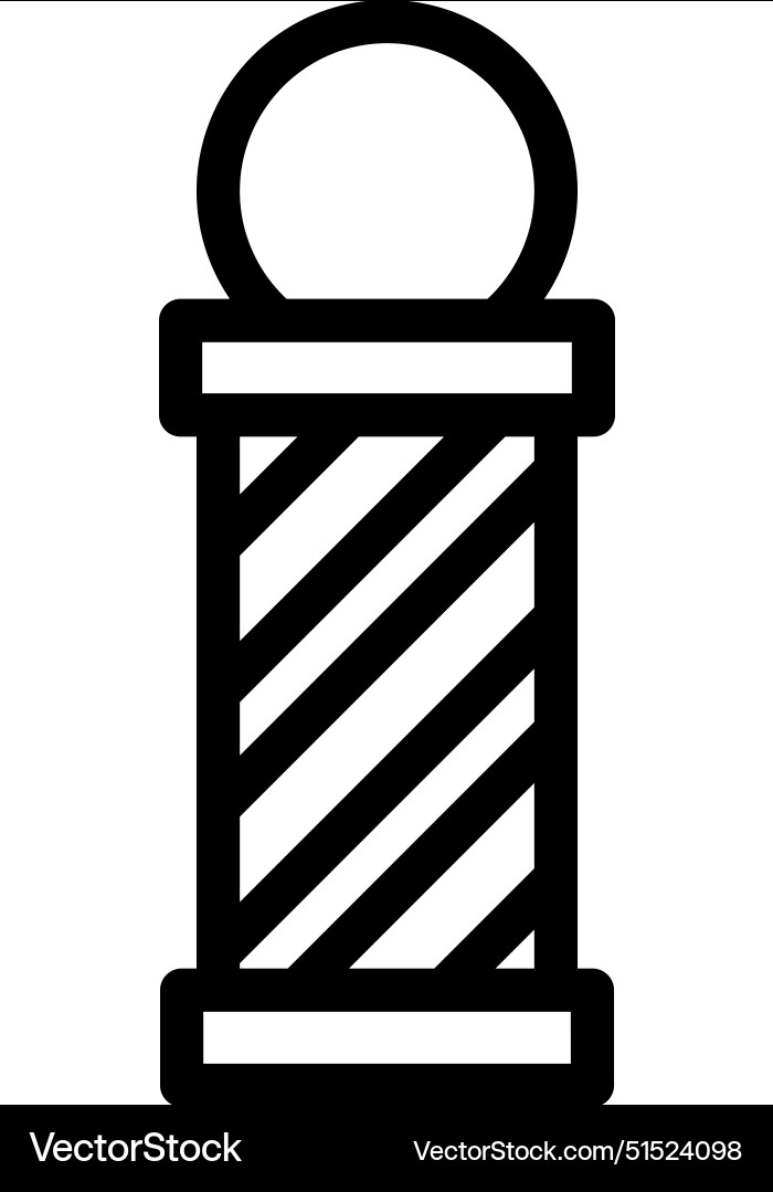 Barber shop icon thin linear style design Vector Image