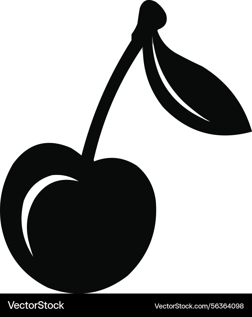 Cherry silhouette Royalty Free Vector Image - VectorStock