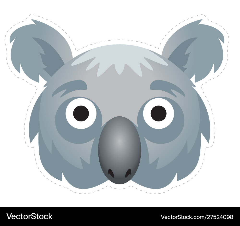 Koala mask Royalty Free Vector Image - VectorStock