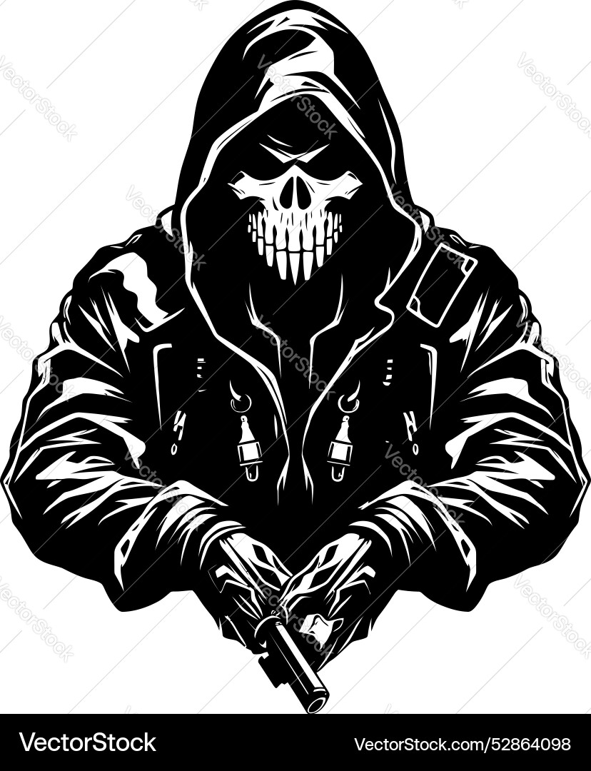 Shadow striker grim reaper weapon dreadful Vector Image