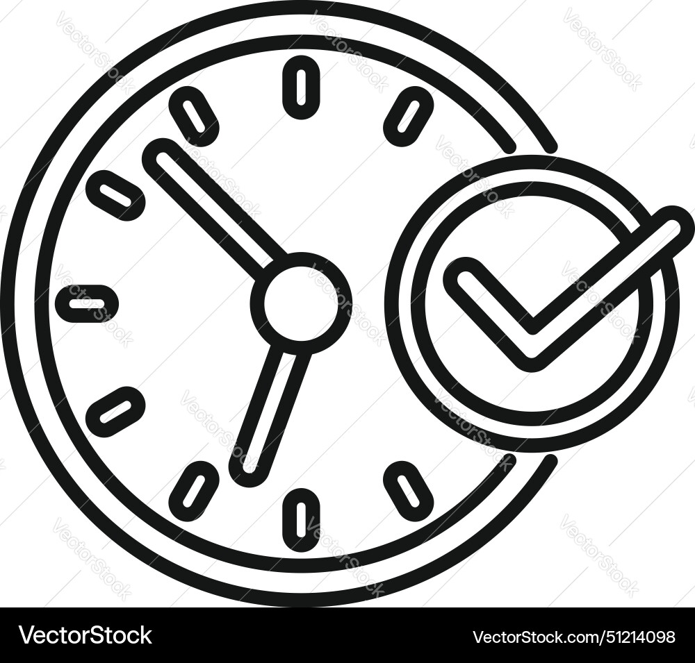 Timeframe duration plan icon outline Royalty Free Vector