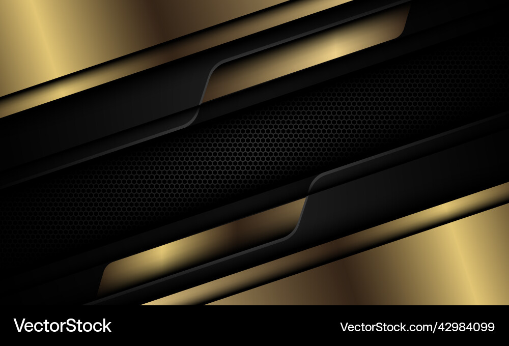 Abstract gold cyber grey metallic geometric Vector Image