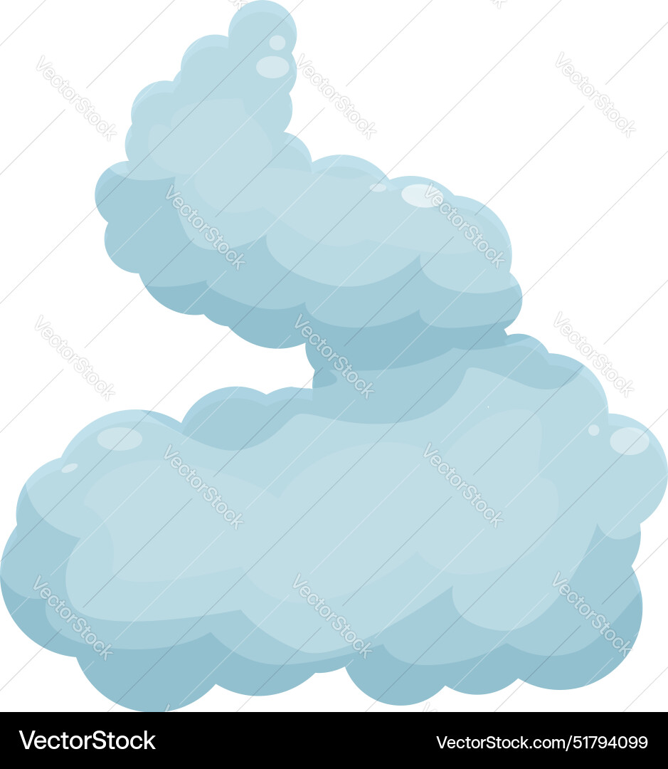 Blue smoke cloud forming a number two Royalty Free Vector