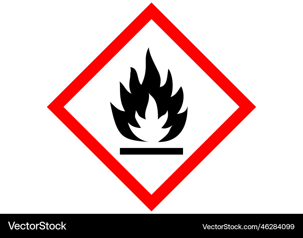 Flammable Hazard Sign Royalty Free Vector Image