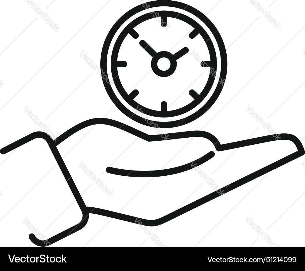 Keep work duration icon outline plan Royalty Free Vector
