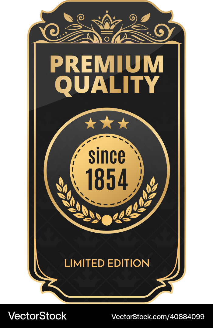 Premium limited label composition Royalty Free Vector Image