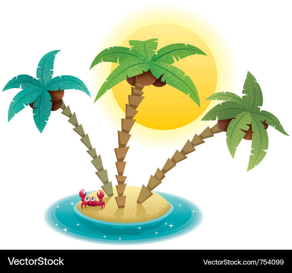 Small island Royalty Free Vector Image - VectorStock