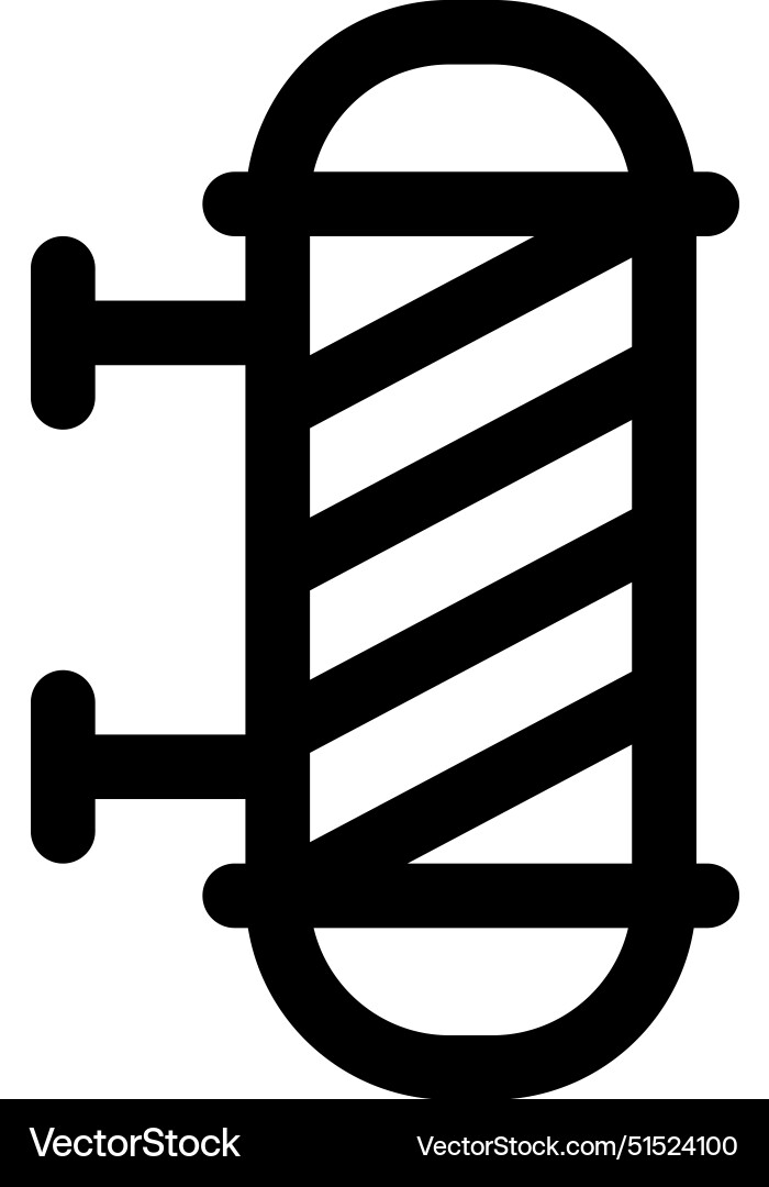 Barber sign icon thin linear style design Vector Image