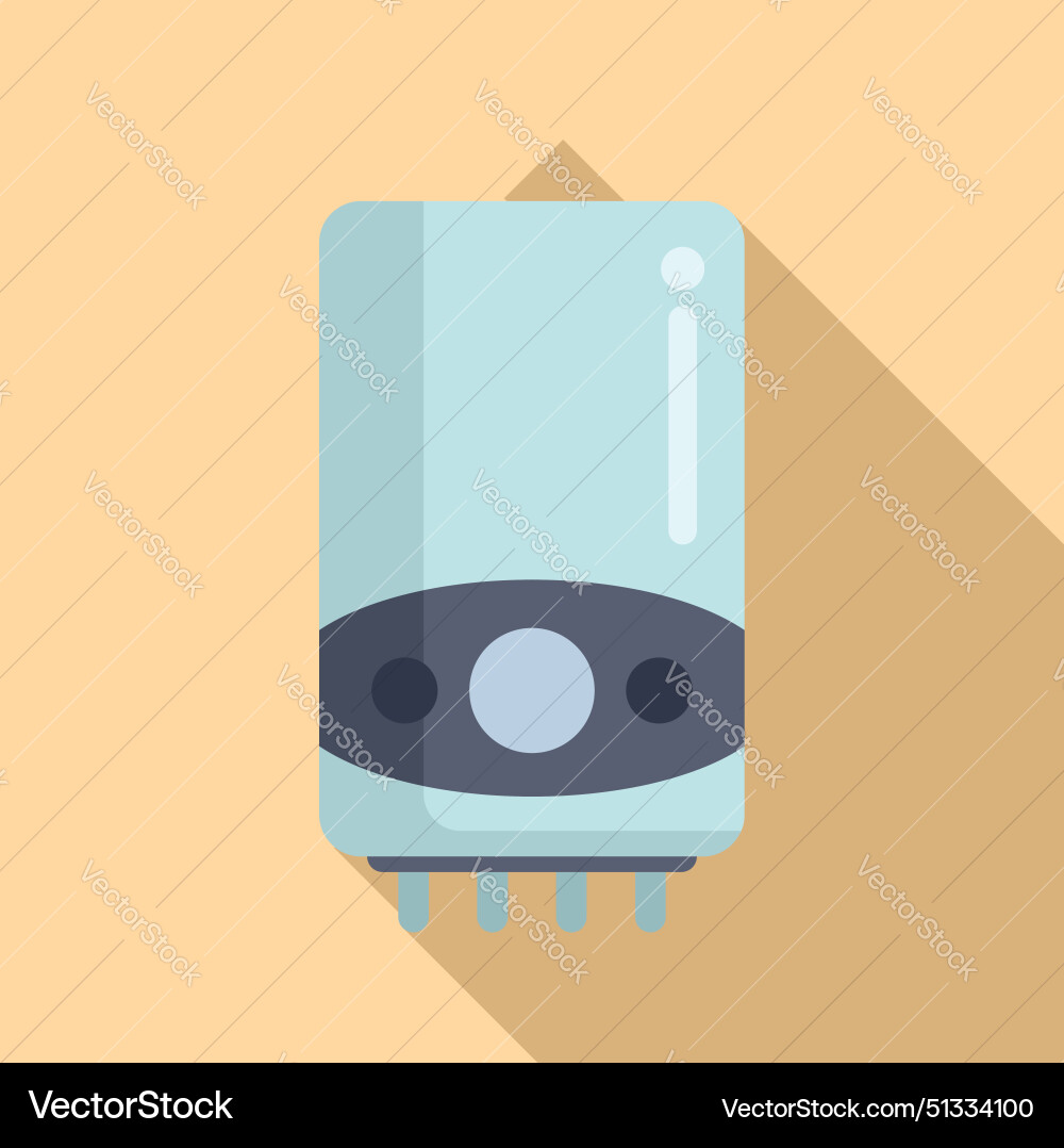 Flat design of a water heater Royalty Free Vector Image