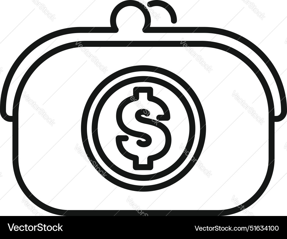 Full wallet icon showing savings banking Vector Image