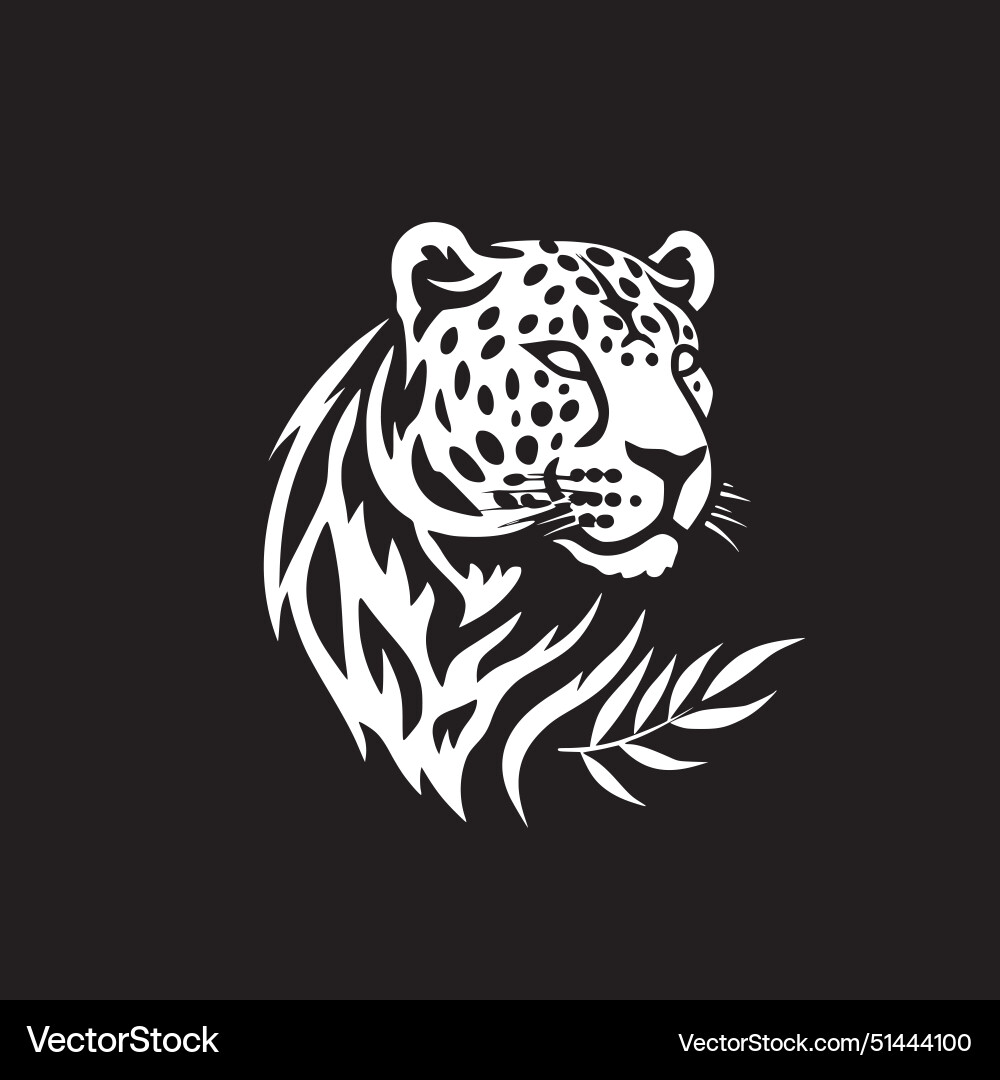 Leopard - minimalist and flat logo Royalty Free Vector Image