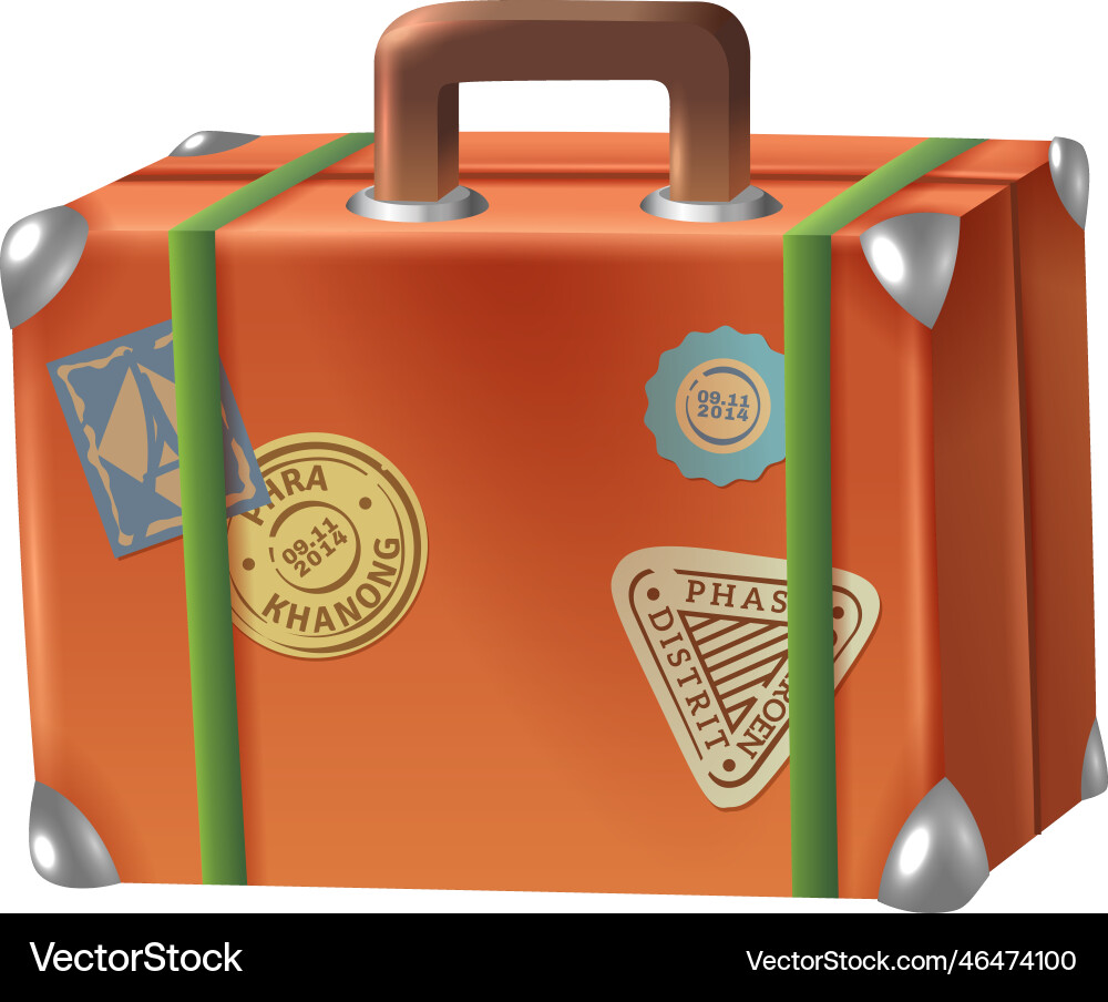 Suitcase realistic Royalty Free Vector Image - VectorStock