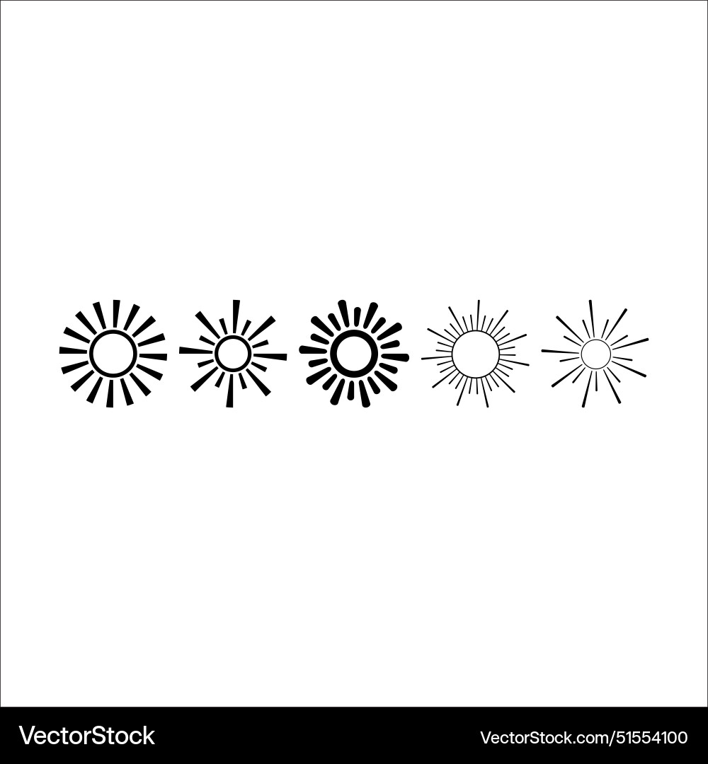Sun icon symbol element Royalty Free Vector Image