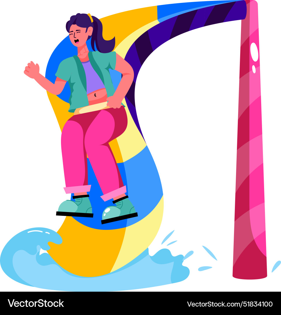 Water slide Royalty Free Vector Image - VectorStock