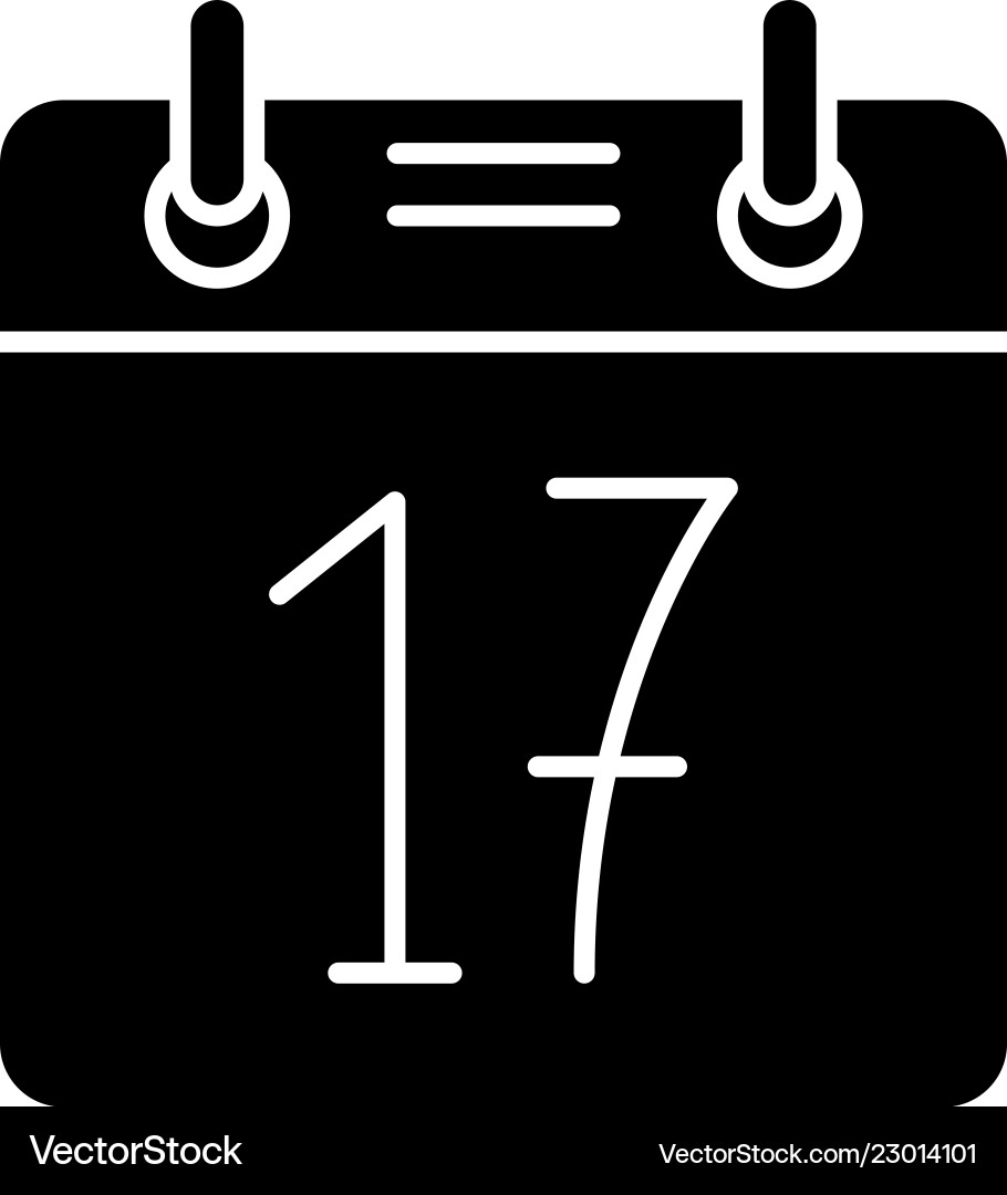 Calendar date black icon sign on isolated Vector Image