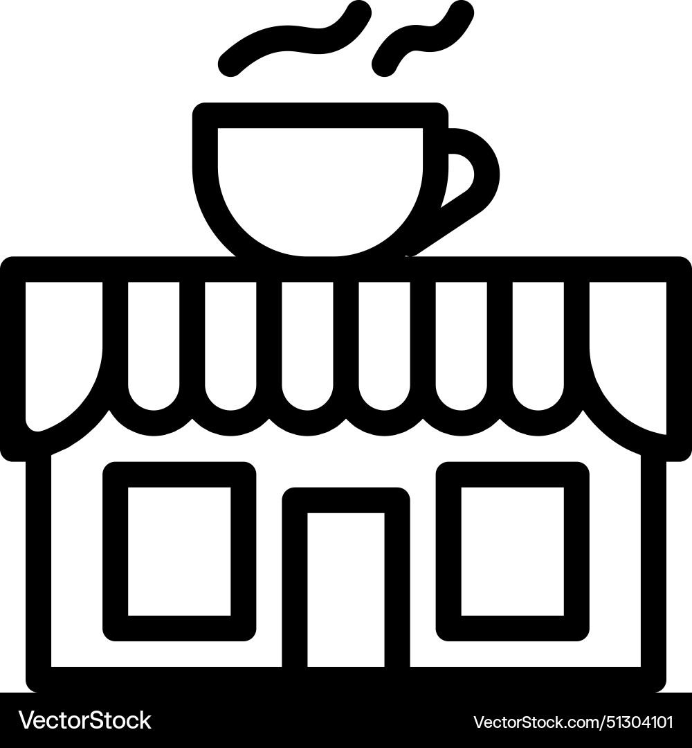 Coffee cafe shop icon drink symbol Royalty Free Vector Image