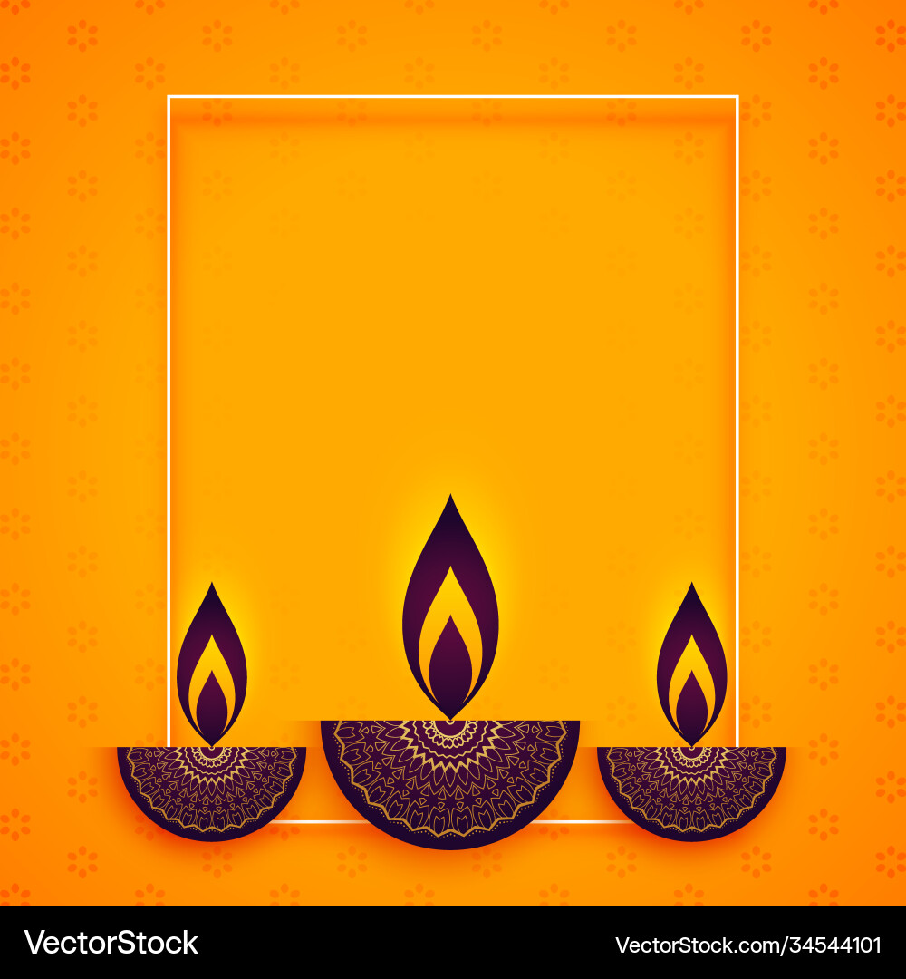 Diwali Diyas Festive Celebration Royalty Free Vector Image