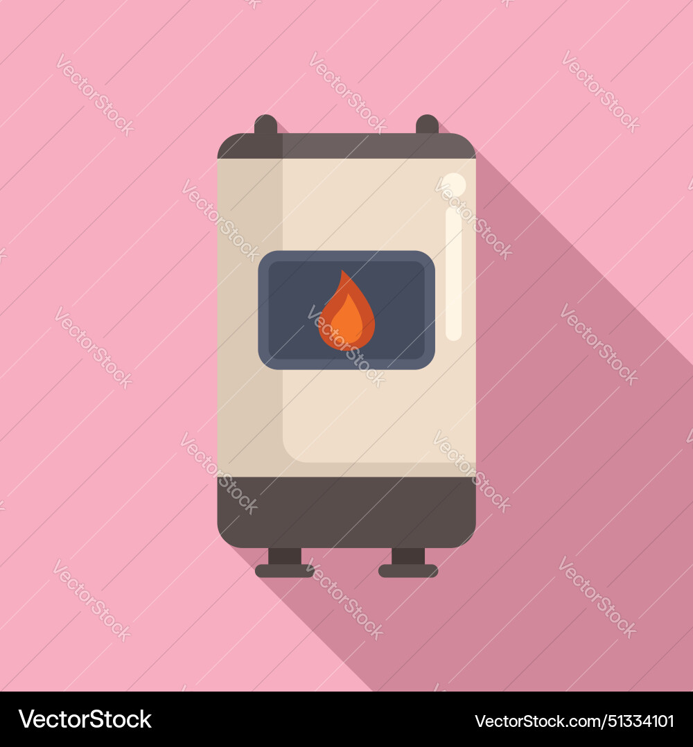 Flat of modern home heater Royalty Free Vector Image