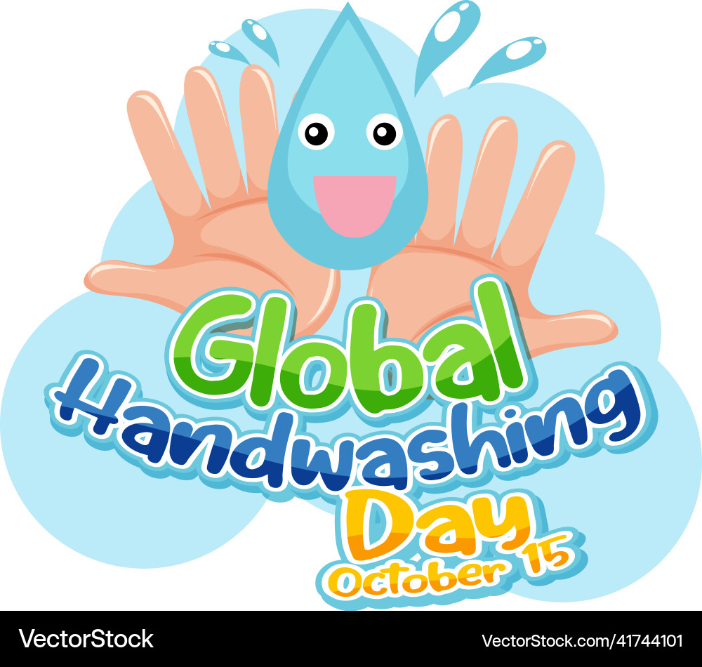 Global handwashing day banner design Royalty Free Vector