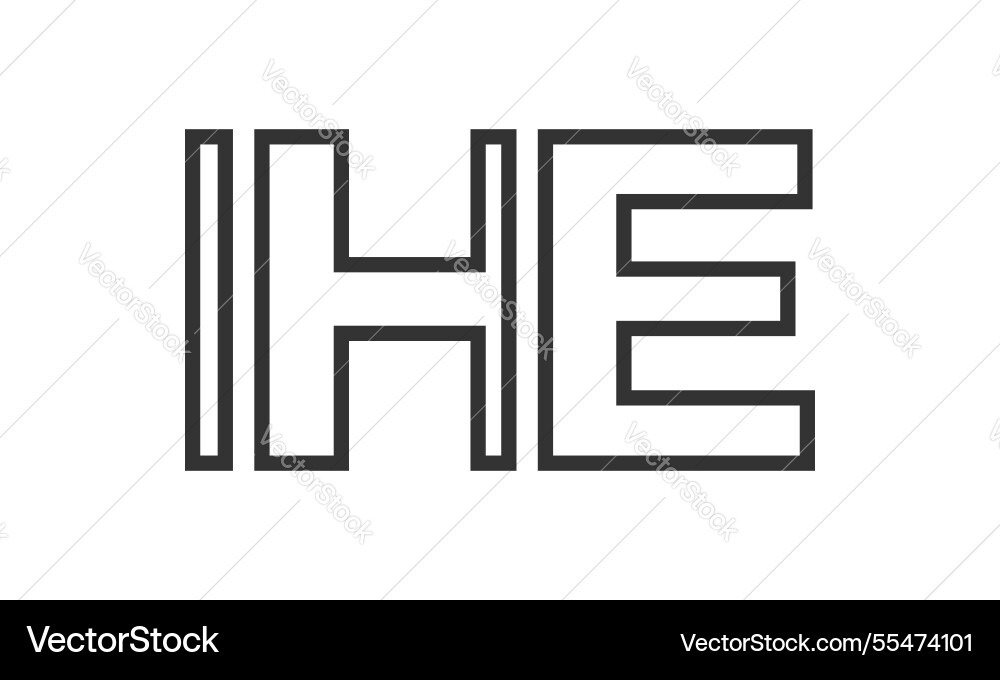 Ihe logo design template with strong and modern Vector Image