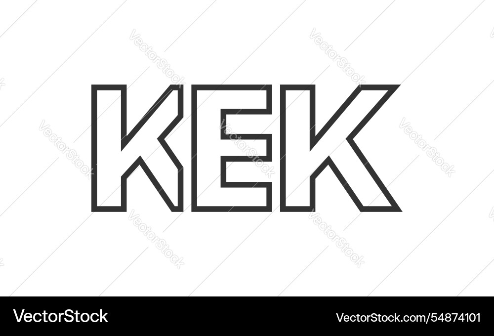 Kek logo design template with strong and modern Vector Image