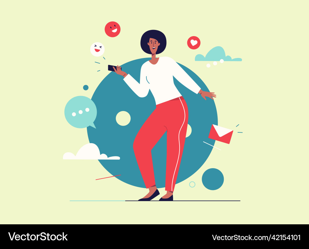 Laughing cheerful young Royalty Free Vector Image