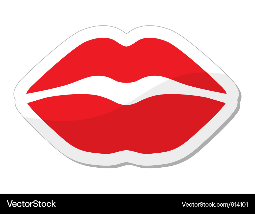 Red Lips Icon Royalty Free Vector Image Vectorstock