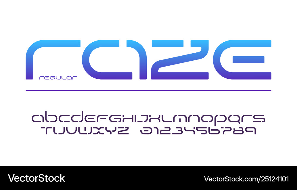 Stencil lowercase letters and numbers alphabet Vector Image