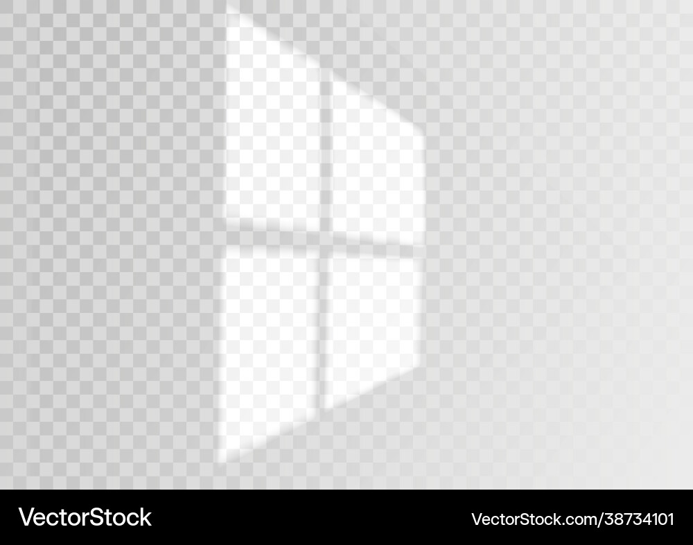 Transparent overlay window and blinds shadow Vector Image