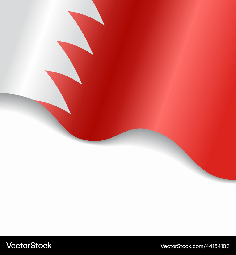 Bahraini flag wavy abstract background Royalty Free Vector