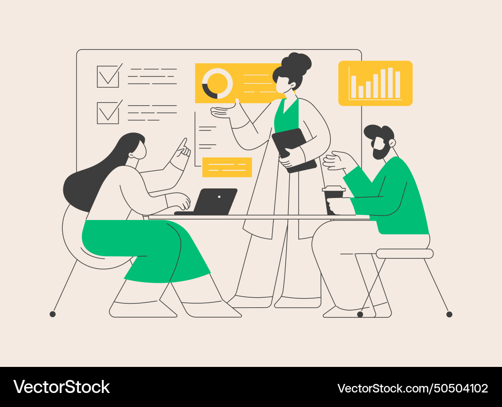 Business briefing abstract concept Royalty Free Vector Image