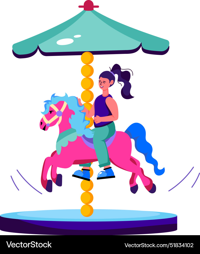 Carousel horse Royalty Free Vector Image - VectorStock