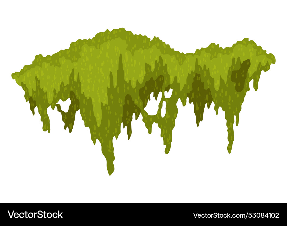 Cartoon jungle moss shape green swamp Royalty Free Vector