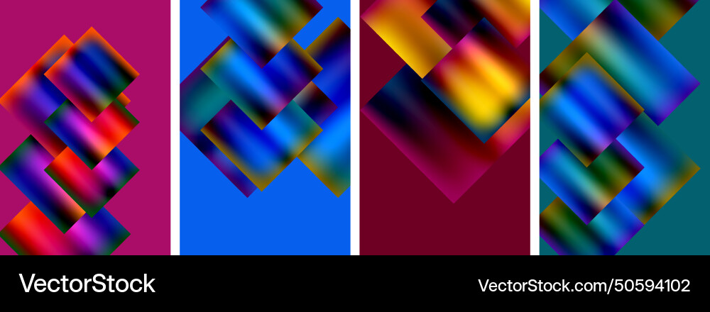 Colorful metal square abstract poster backgrounds Vector Image