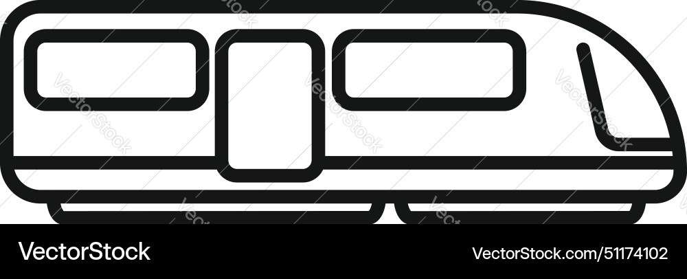 Express platform train icon outline fast Vector Image Express platform train icon outline fast Vector Image
