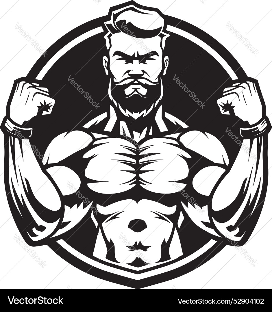 Flexing dominance black depiction Royalty Free Vector Image